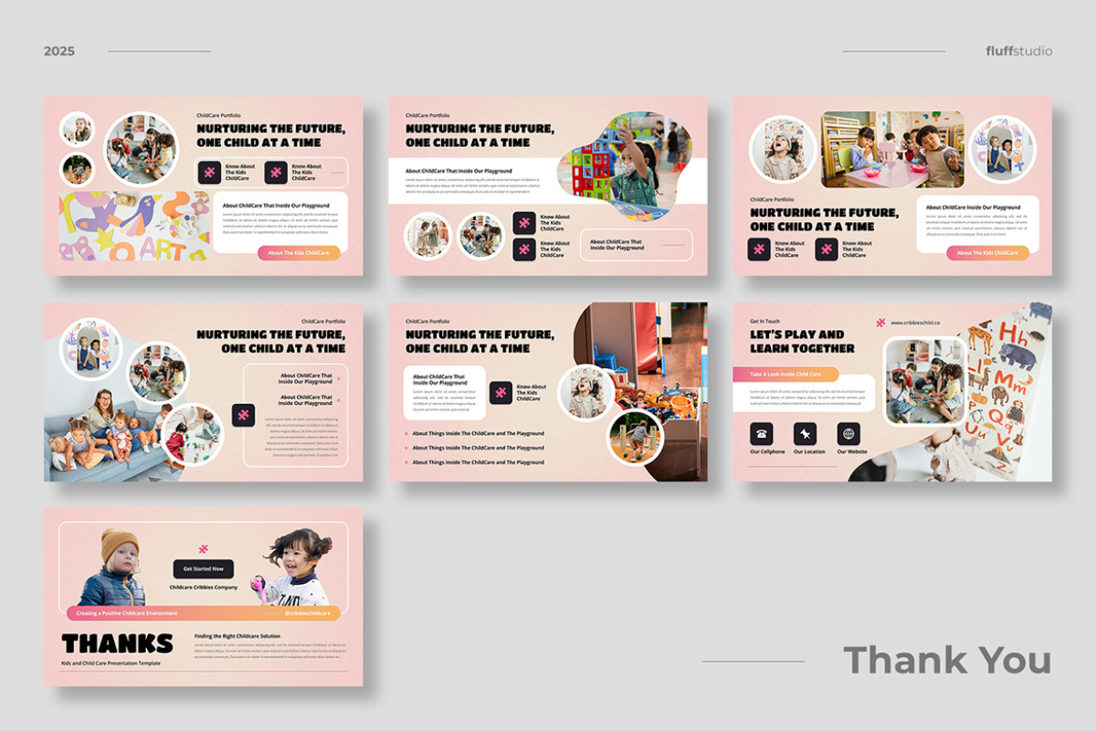 Kids & Kindergarten Google Slides Template | Nulivo Market