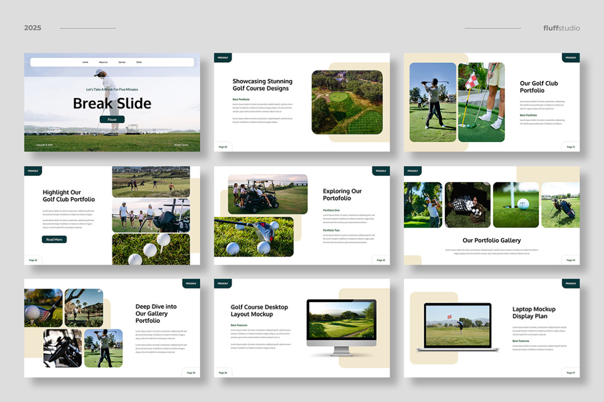 Golf Club Powerpoint Template | Nulivo Market