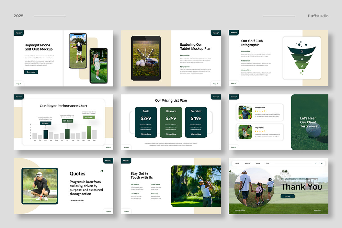 Golf Club Powerpoint Template | Nulivo Market
