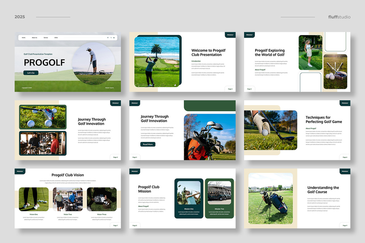 Golf Club Google Slides Template | Nulivo Market