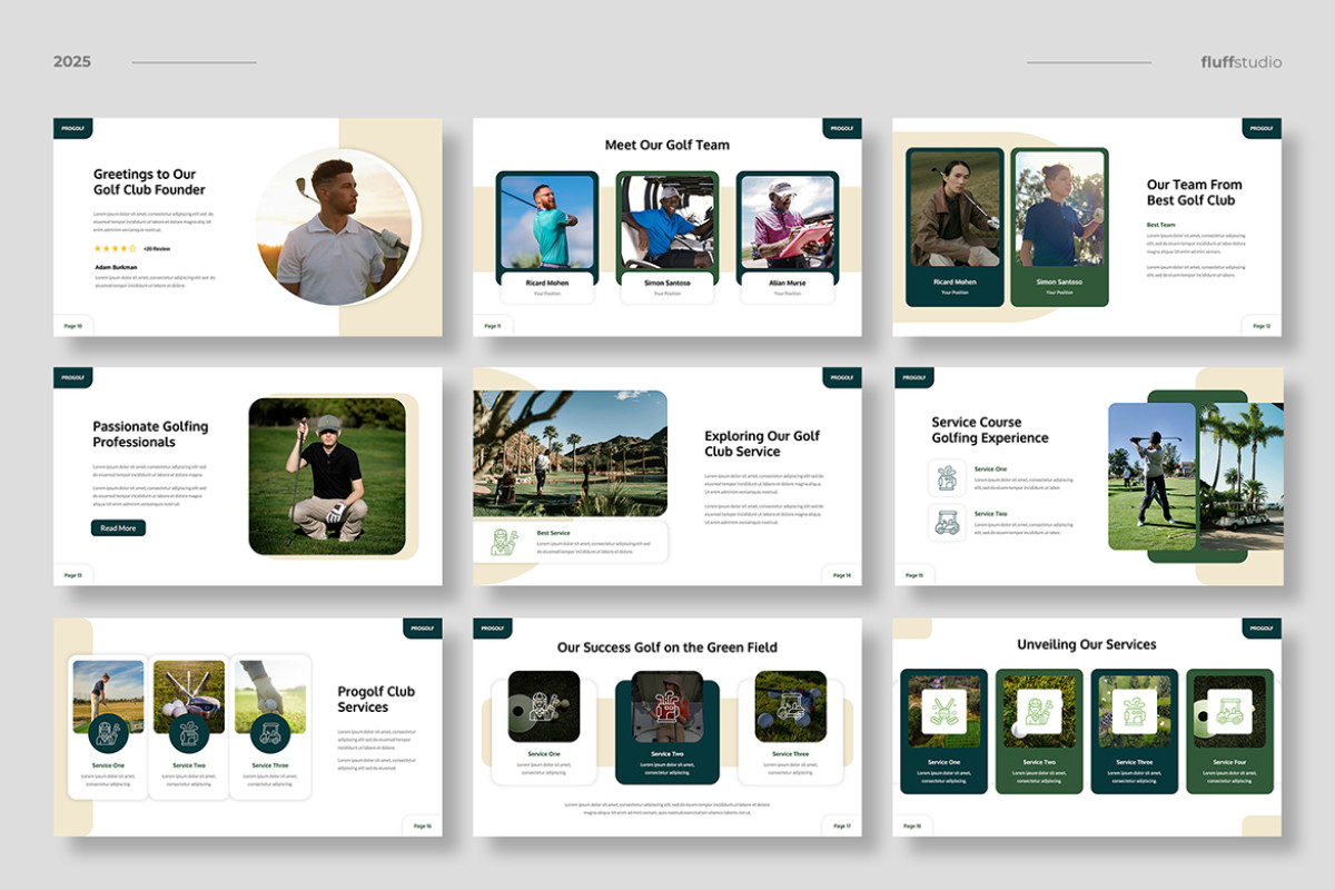 Golf Club Google Slides Template | Nulivo Market