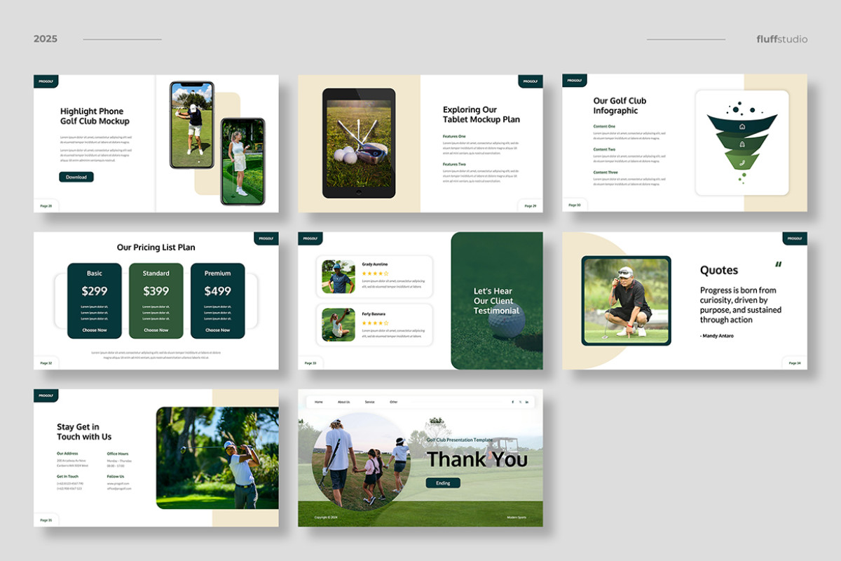 Golf Club Google Slides Template | Nulivo Market