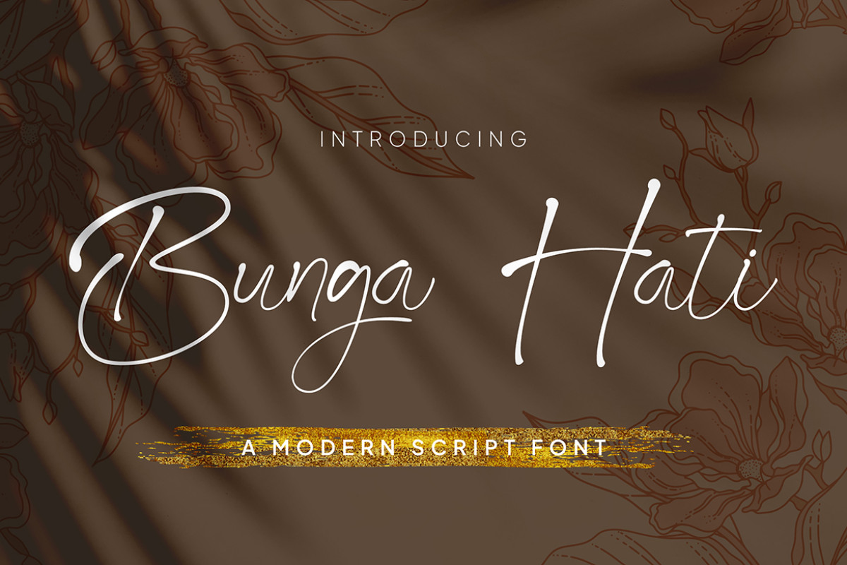 Bunga Hati - Signature Script Font | Nulivo Market