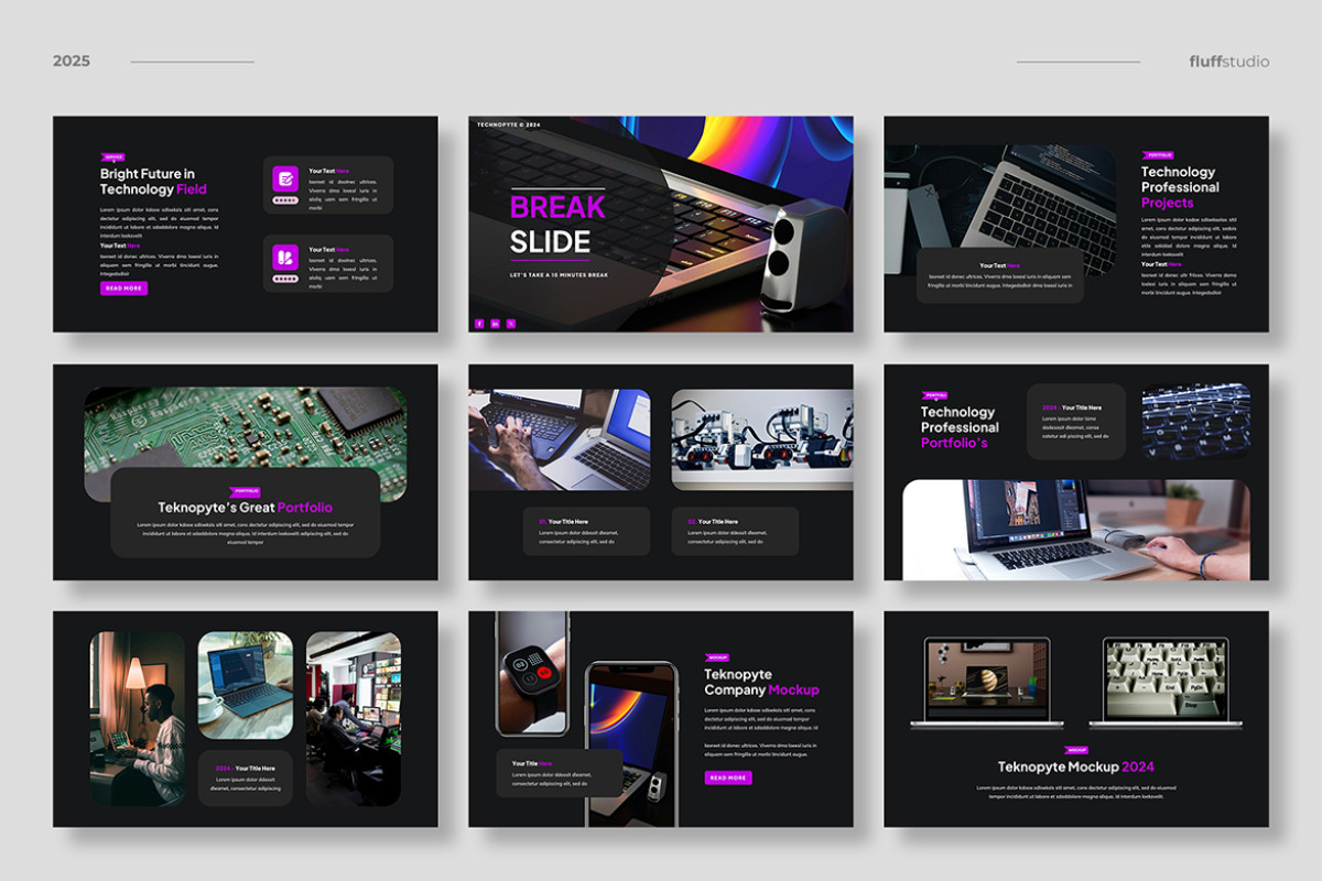 Digital Technology Powerpoint Template | Nulivo Market