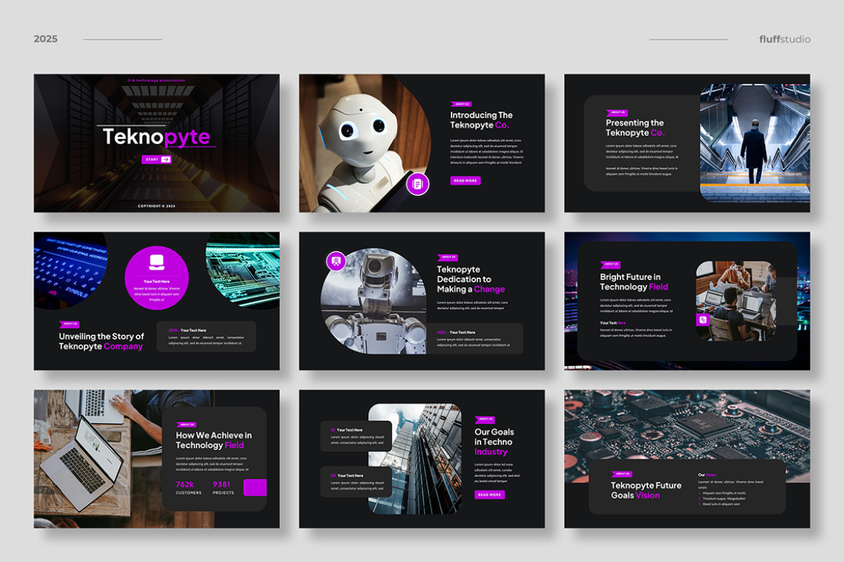 Digital Technology Google Slides Template | Nulivo Market