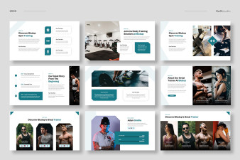 Gym & Fitness Google Slides Template | Nulivo Market