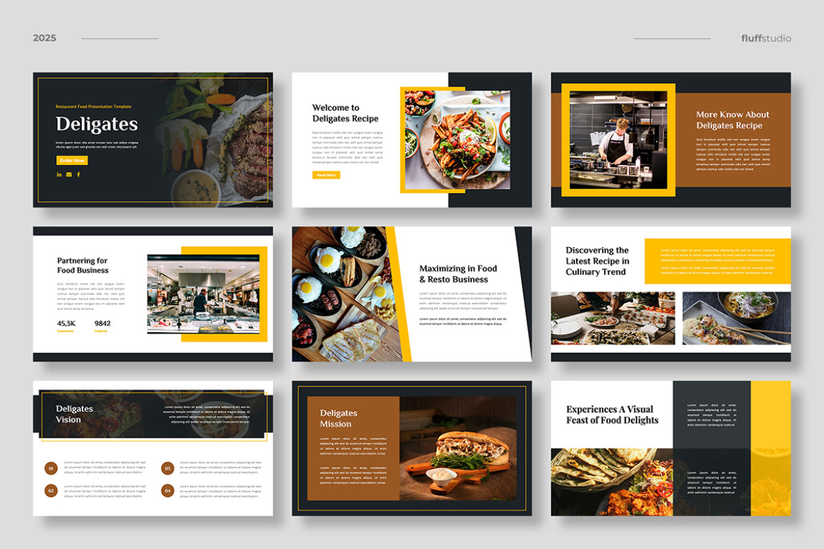 Food & Restaurant Google Slides Template | Nulivo Market