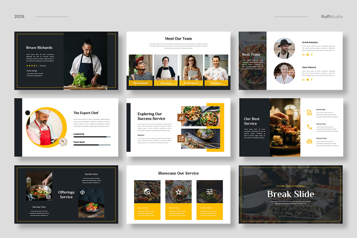 Food & Restaurant Google Slides Template | Nulivo Market