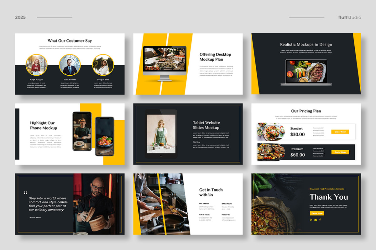 Food & Restaurant Google Slides Template | Nulivo Market