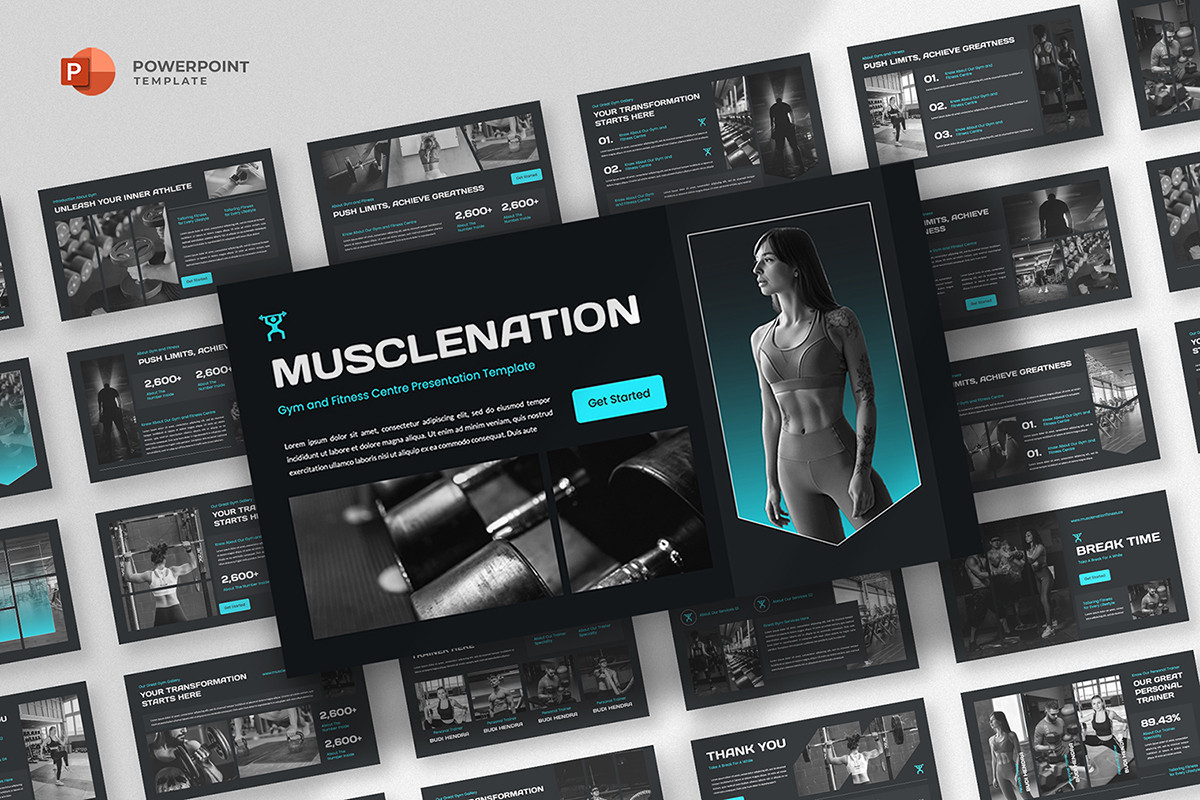 Gym & Fitness Powerpoint Template | Nulivo Market