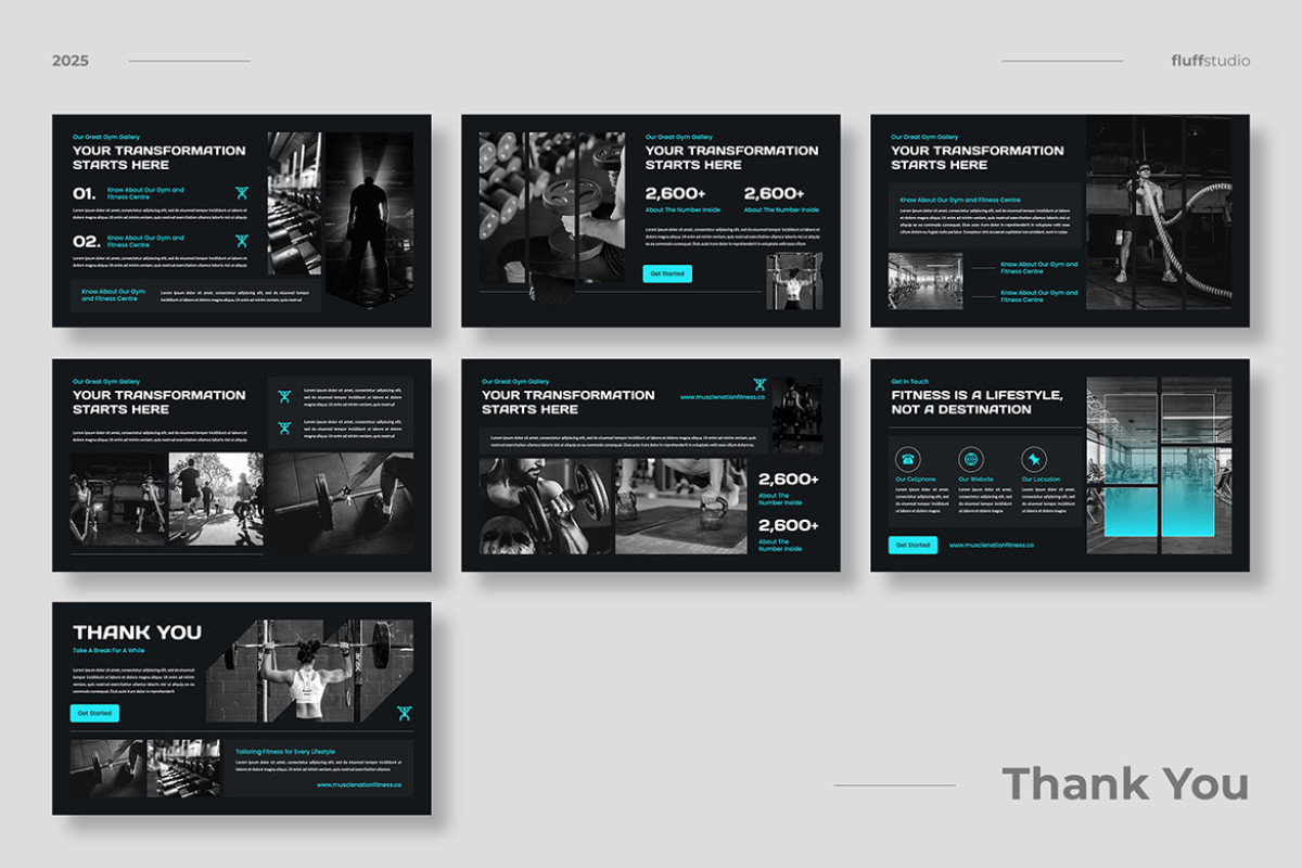 Gym & Fitness Google Slides Template | Nulivo Market