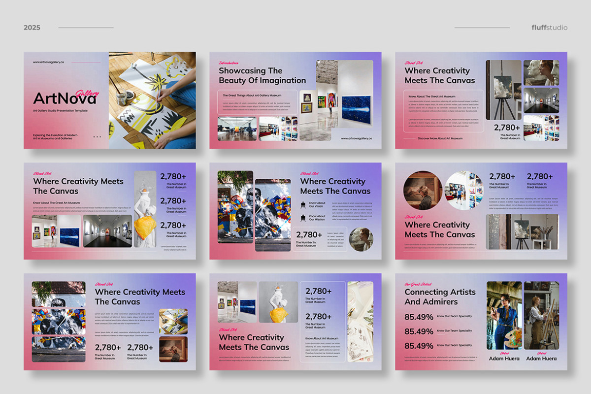 Art Gallery Powerpoint Template | Nulivo Market