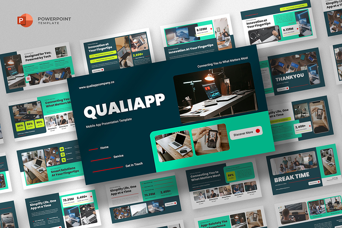 Mobile App Powerpoint Template | Nulivo Market