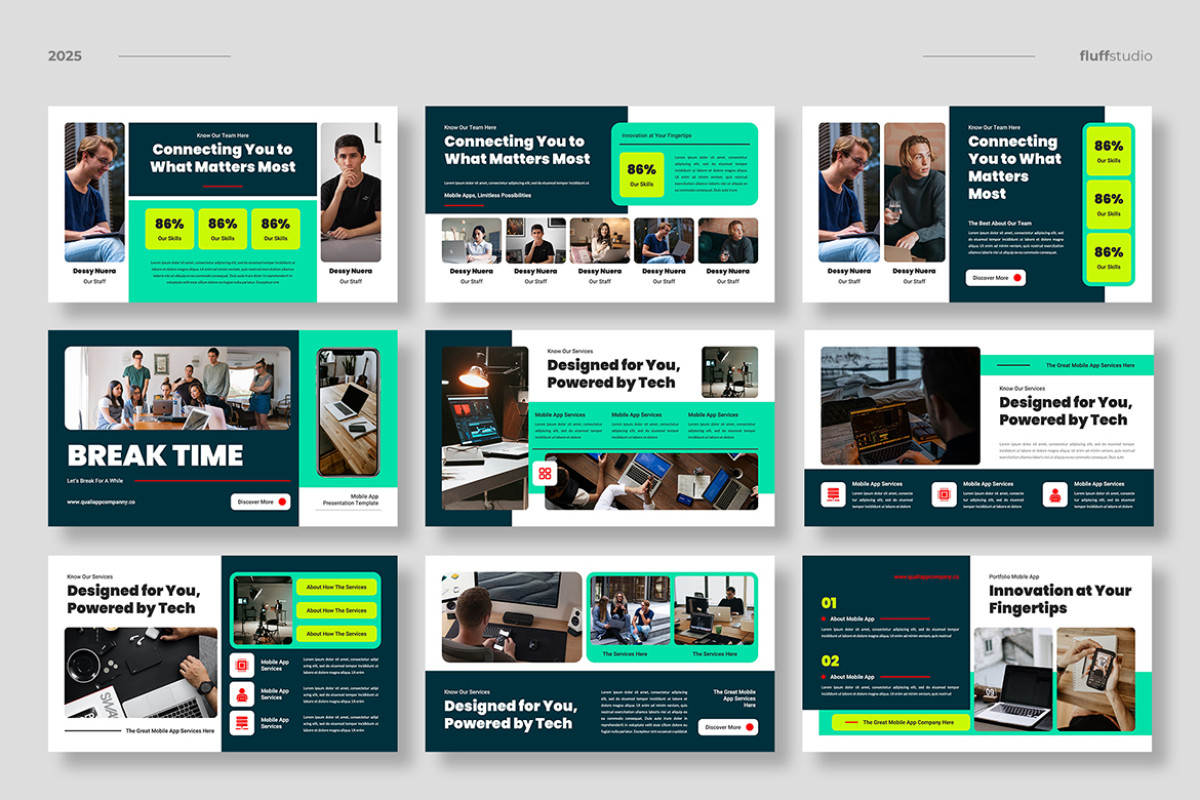 Mobile App Powerpoint Template | Nulivo Market