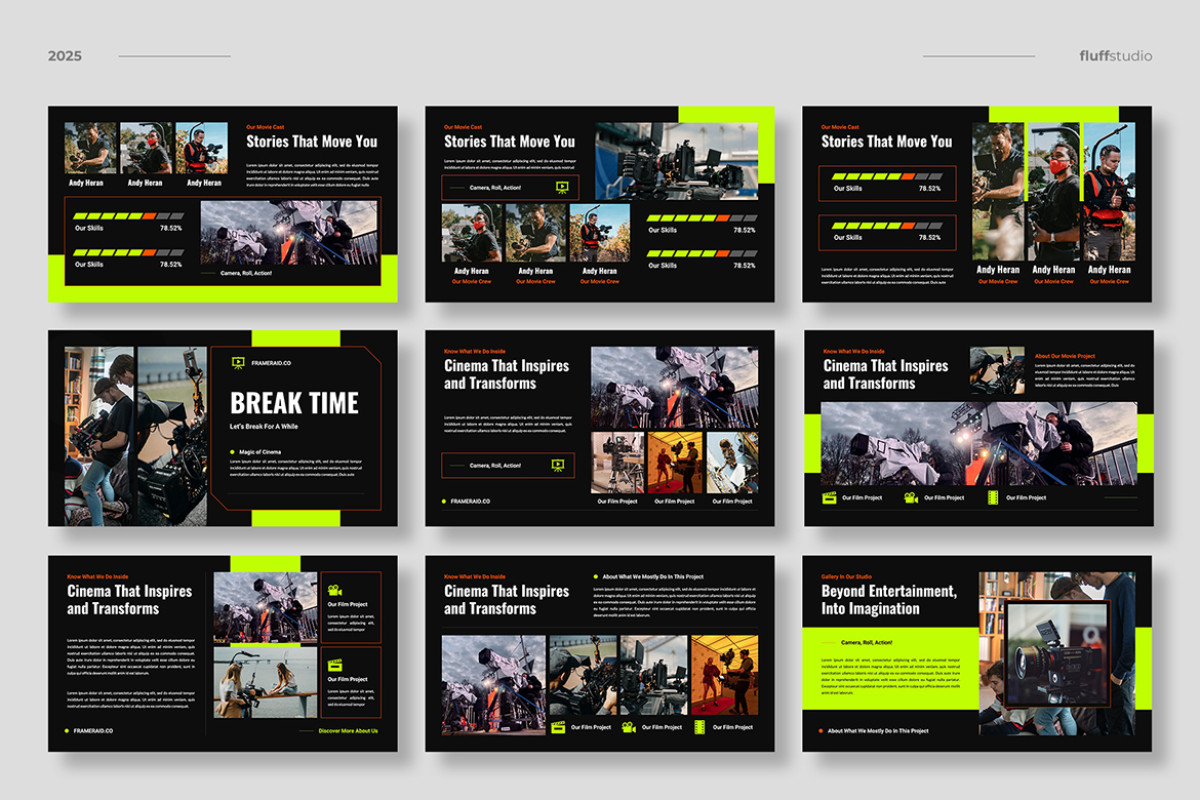 Video, Film, & Movie Google Slides Template | Nulivo Market