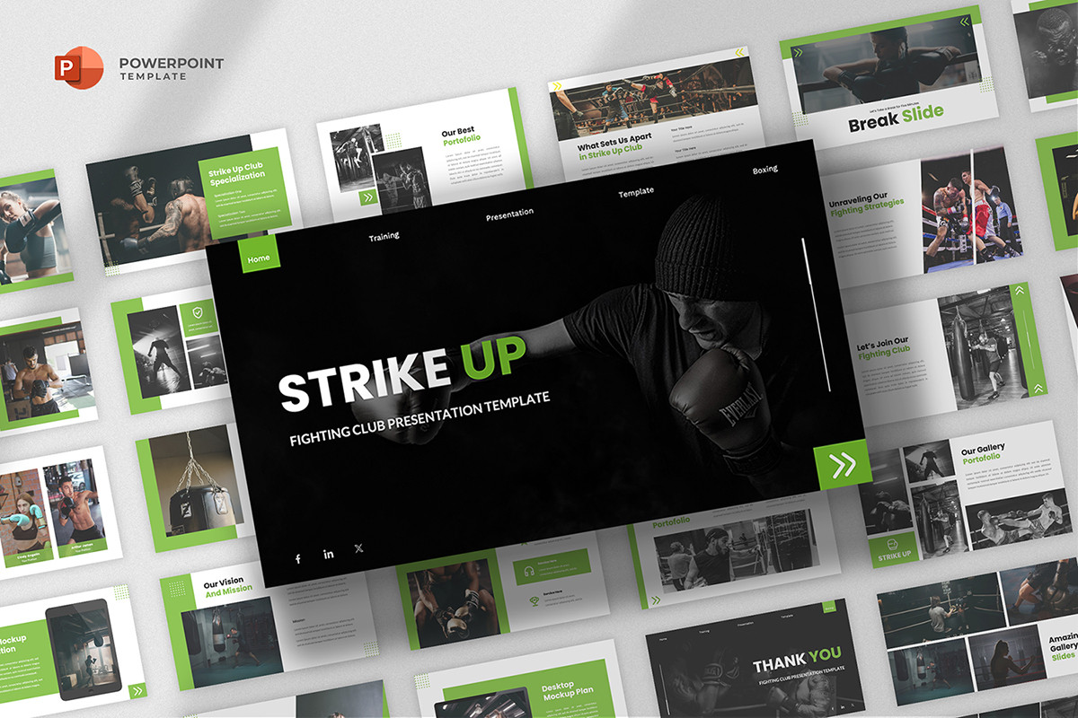 Boxing & Fighting Sports Powerpoint Template | Nulivo Market
