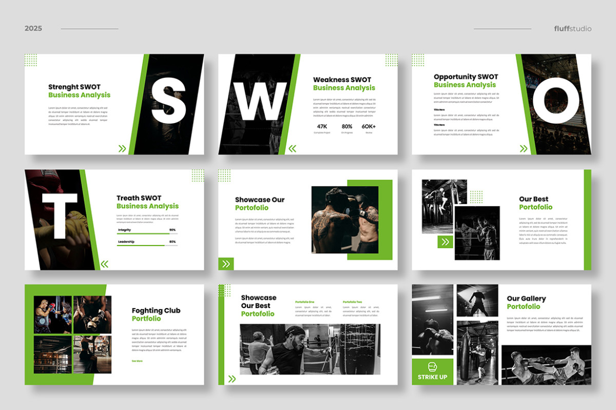 Boxing & Fighting Sports Google Slides Template | Nulivo Market
