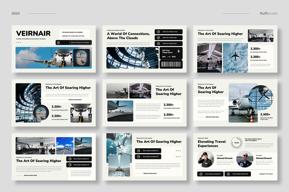 Airline & Aviation Powerpoint Template | Nulivo Market