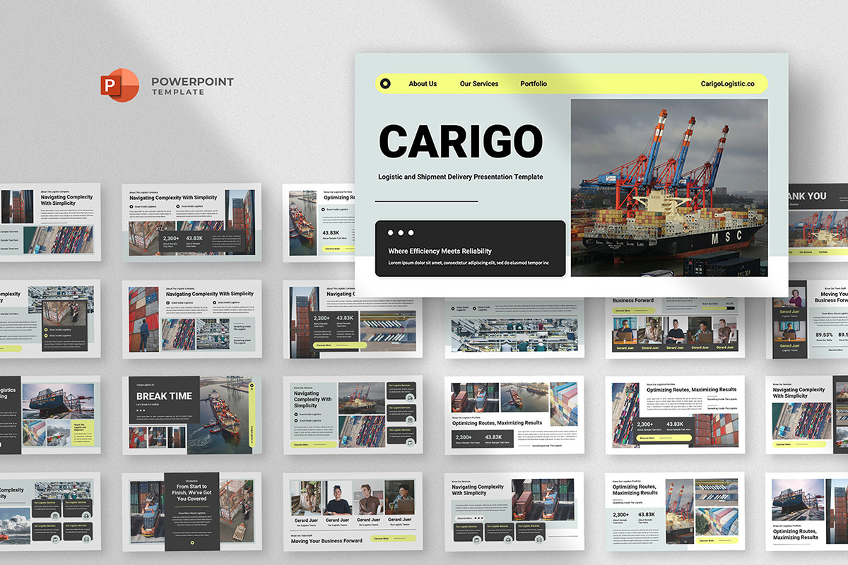Logistics & Transportation Powerpoint Template | Nulivo Market