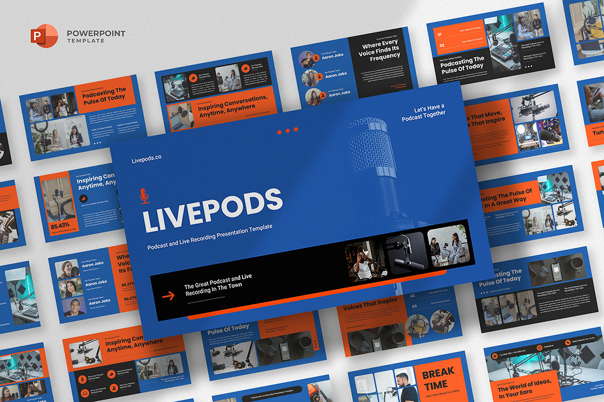 Podcast & Radio Powerpoint Template | Nulivo Market