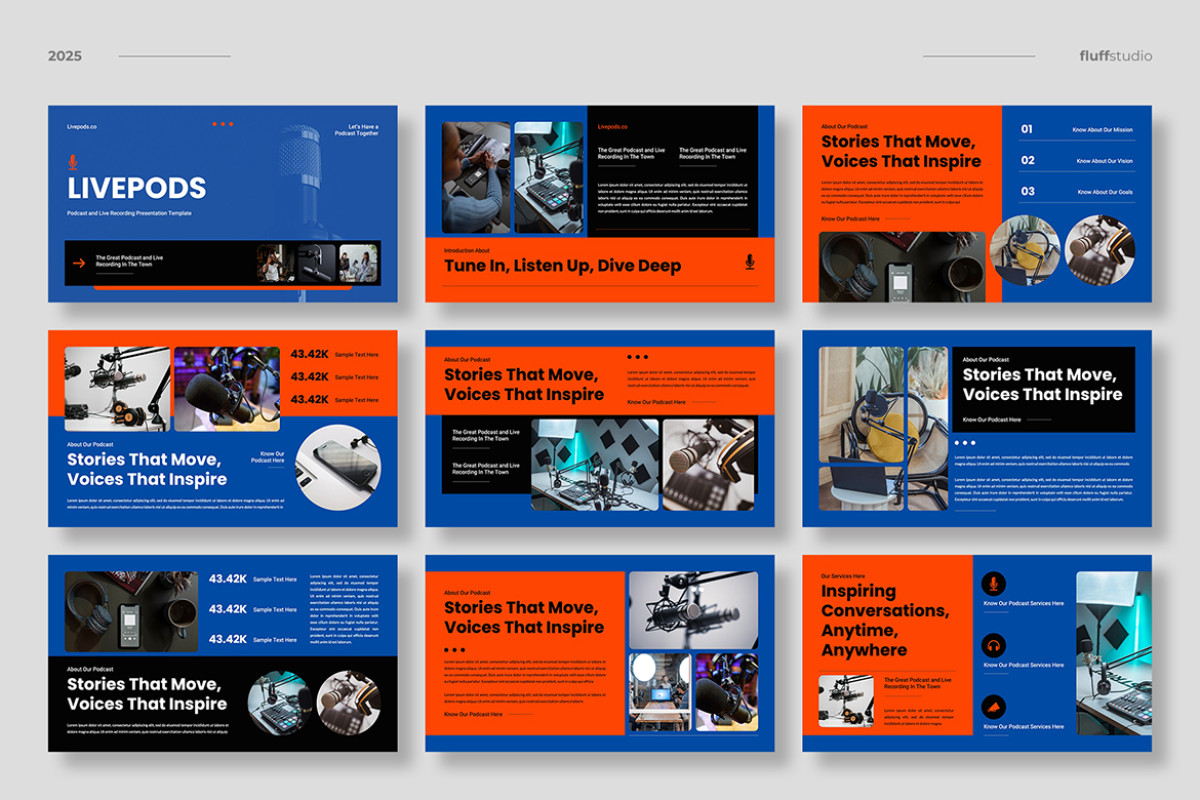 Podcast & Radio Google Slides Template | Nulivo Market