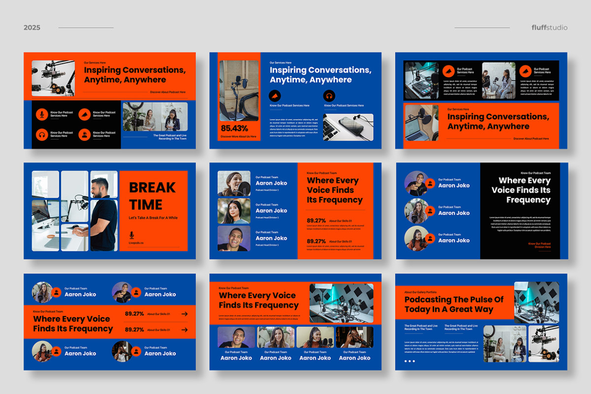 Podcast & Radio Google Slides Template | Nulivo Market