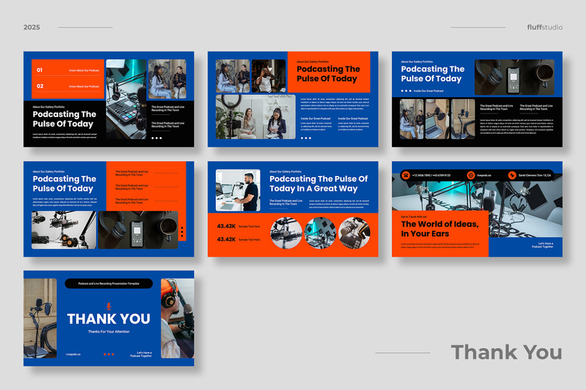 Podcast & Radio Google Slides Template | Nulivo Market