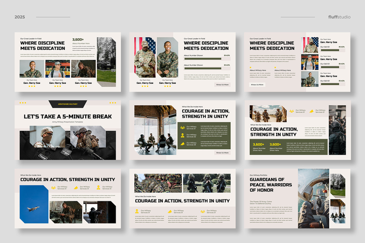 Military & Army Powerpoint Template | Nulivo Market