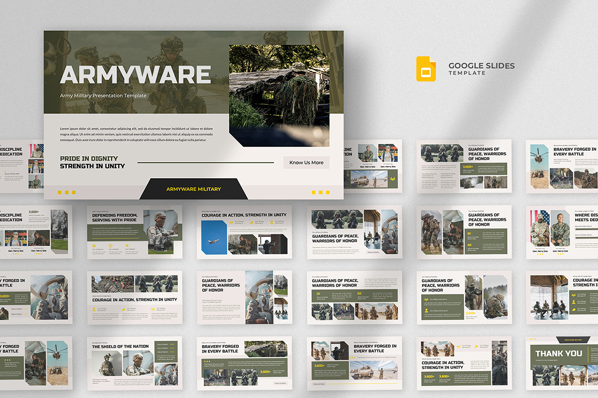 Military & Army Google Slides Template | Nulivo Market