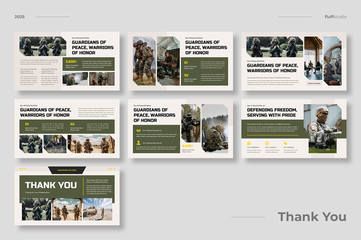 Military & Army Google Slides Template | Nulivo Market