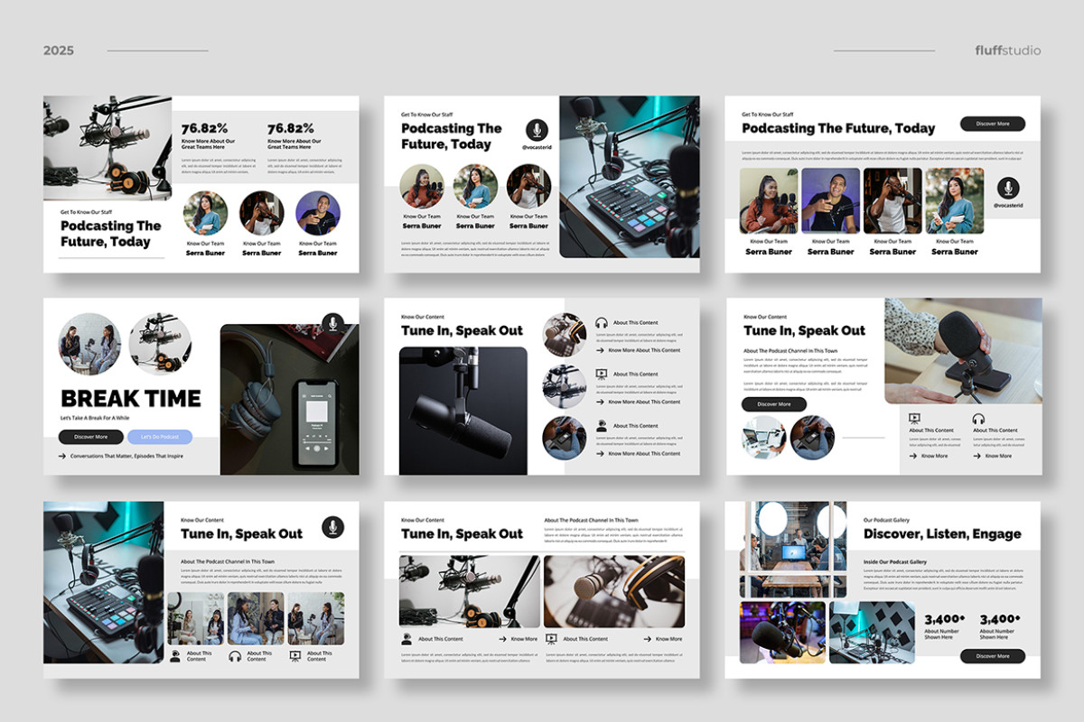 Podcast & Radio Google Slides Template | Nulivo Market