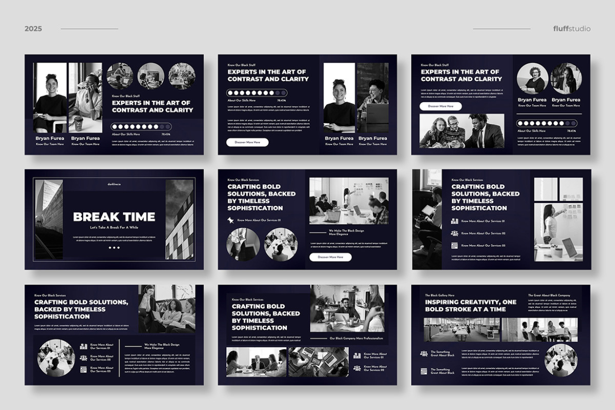 Black Powerpoint Template | Nulivo Market