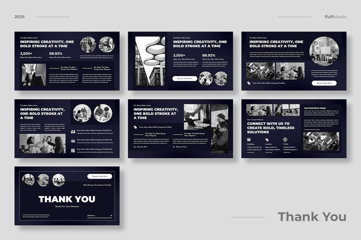 Black Powerpoint Template | Nulivo Market