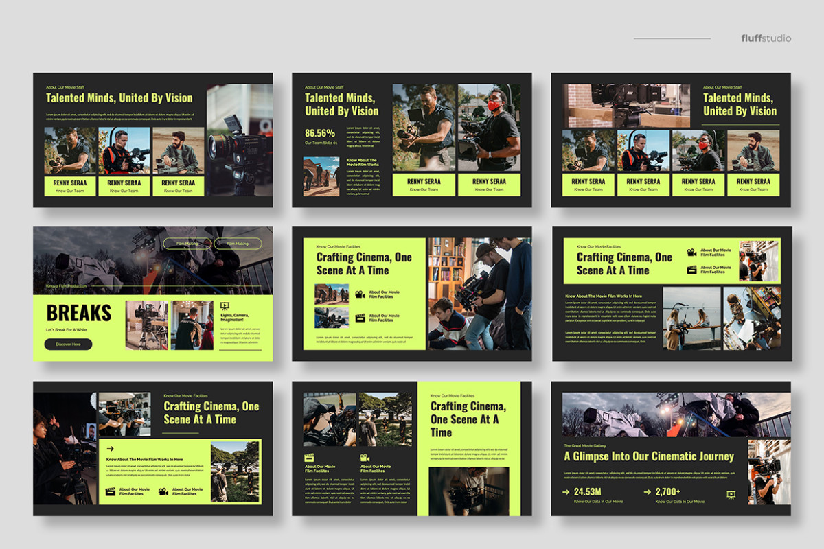 Video Film & Movie Google Slides Template | Nulivo Market