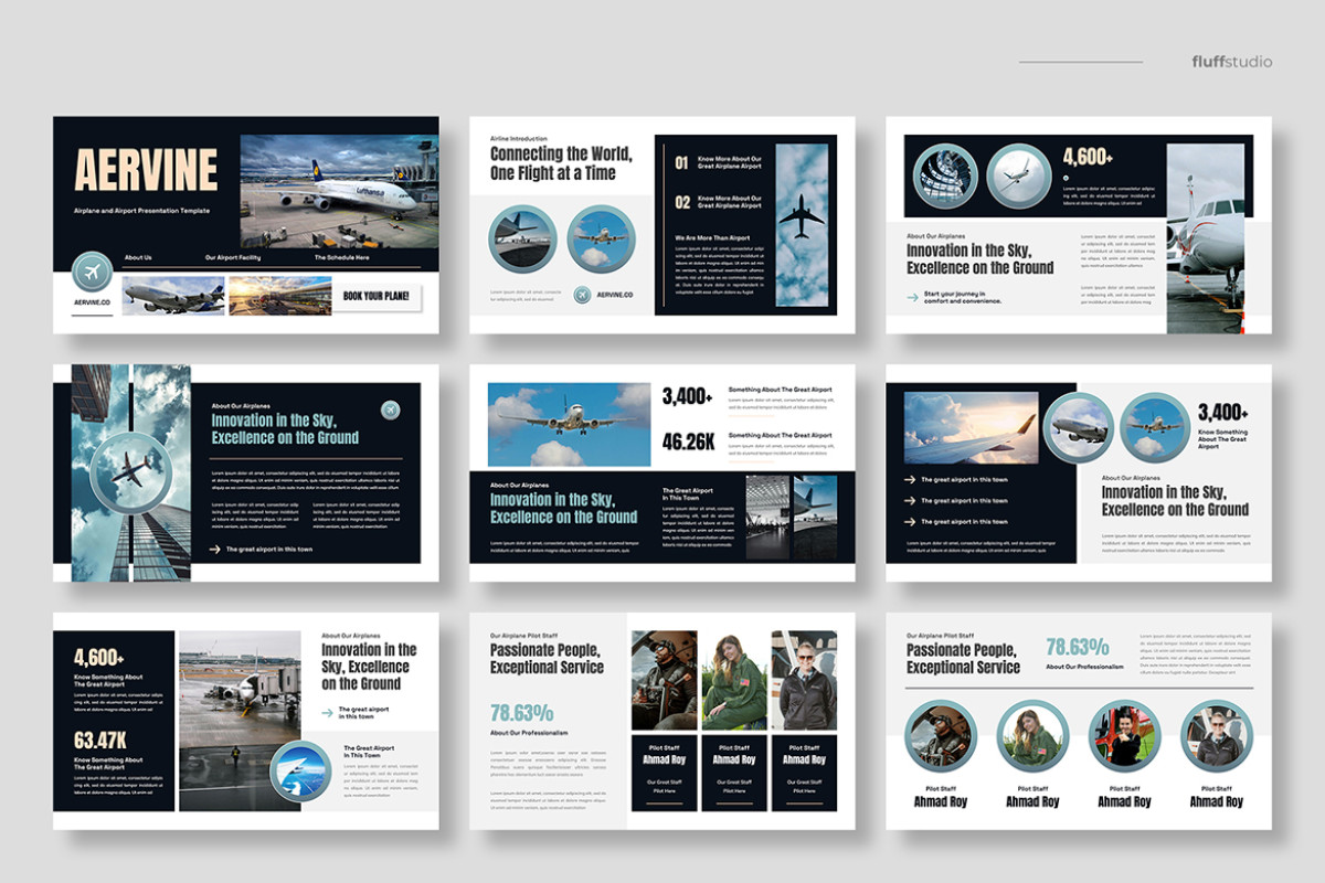 Airline & Aviation Powerpoint Template | Nulivo Market
