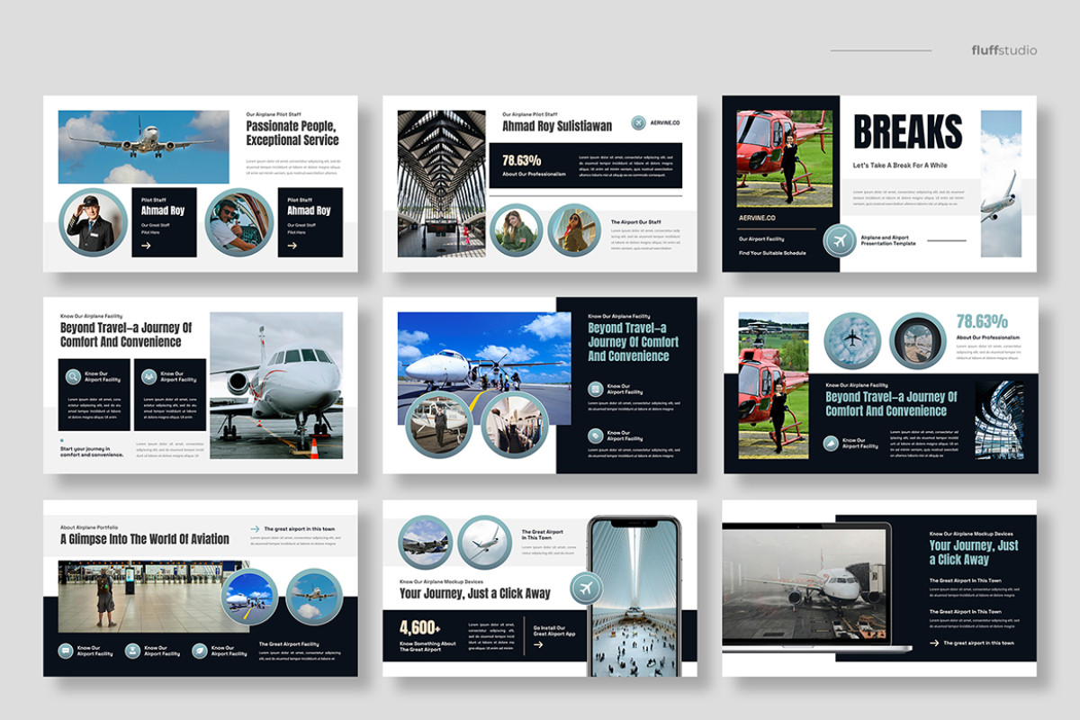 Airline & Aviation Powerpoint Template | Nulivo Market