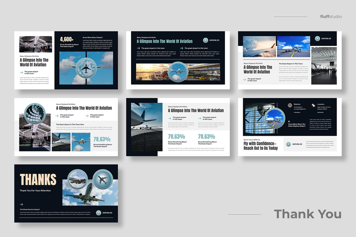Airline & Aviation Powerpoint Template | Nulivo Market