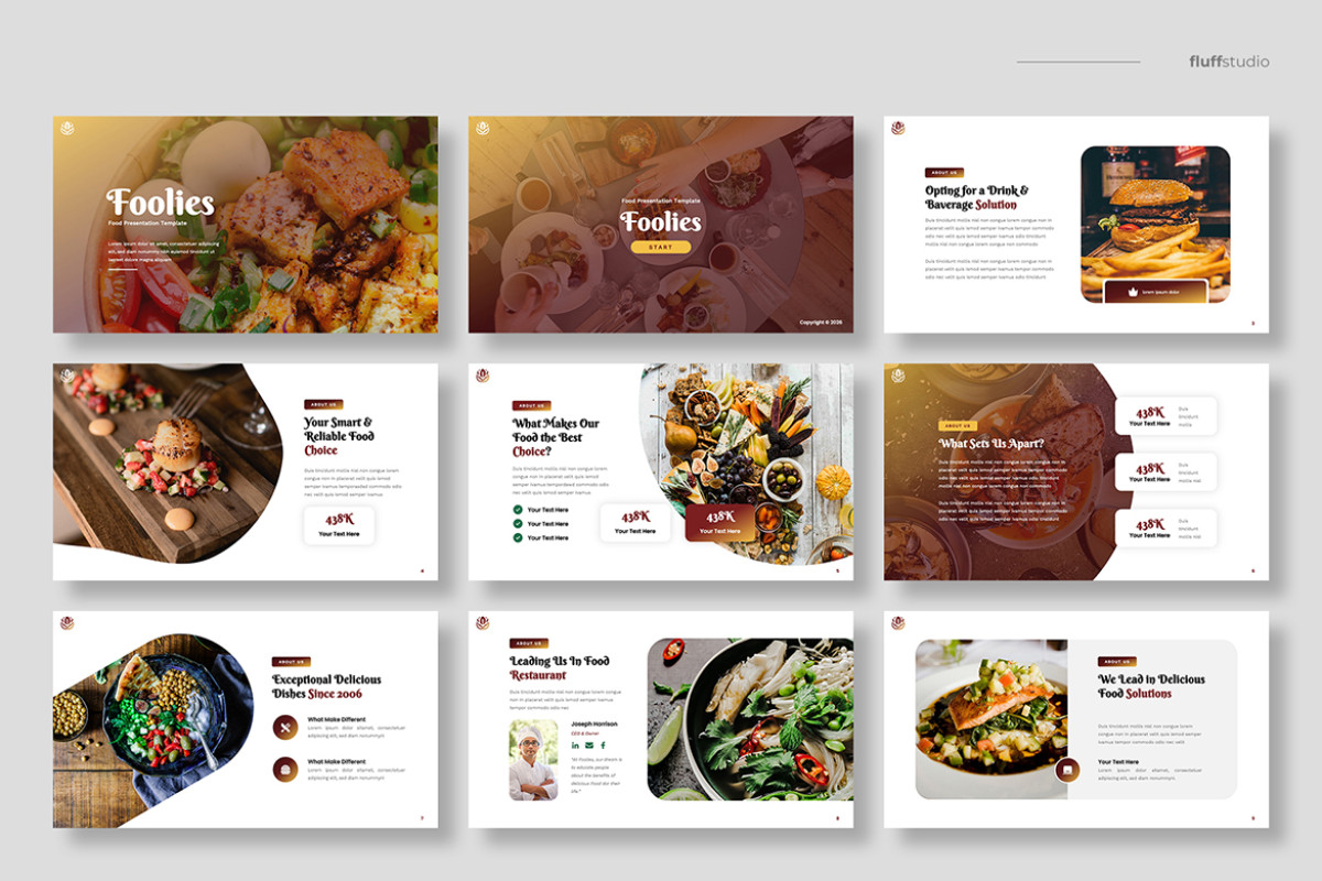 Food & Restaurant Google Slides Template | Nulivo Market