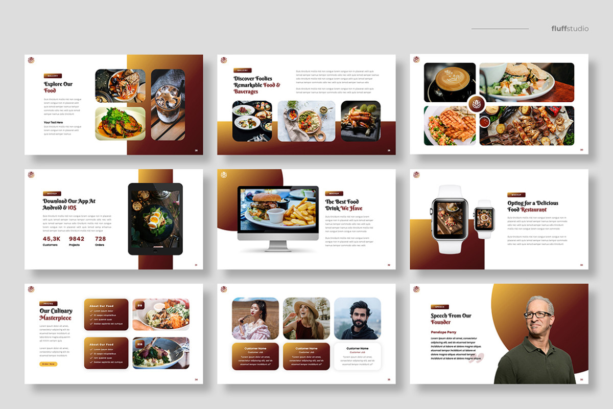 Food & Restaurant Google Slides Template | Nulivo Market