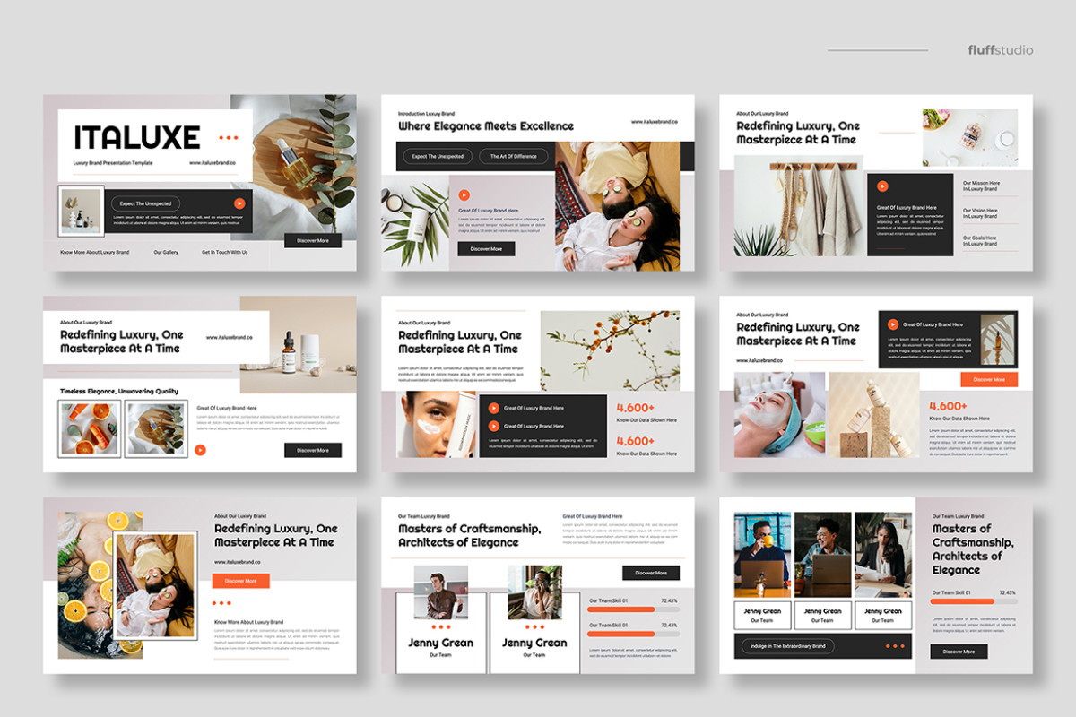 Luxury Brand Powerpoint Template | Nulivo Market