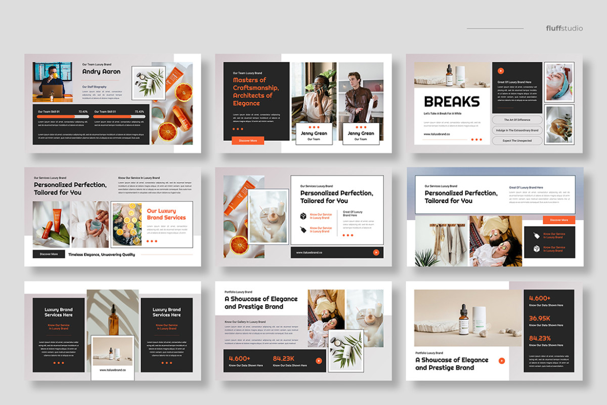 Luxury Brand Powerpoint Template | Nulivo Market