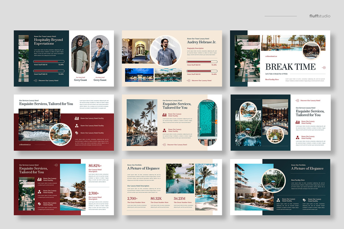 Luxury Hotel Google Slides Template | Nulivo Market