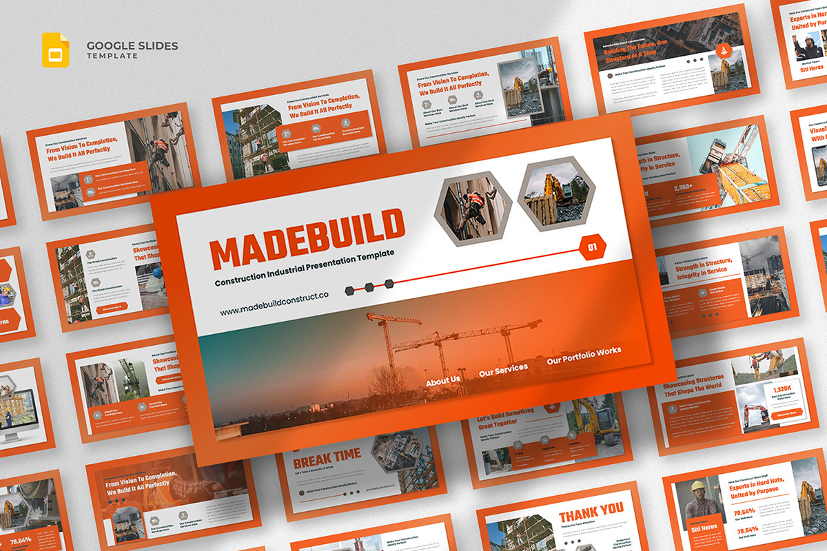 Construction & Engineering Google Slides Template | Nulivo Market