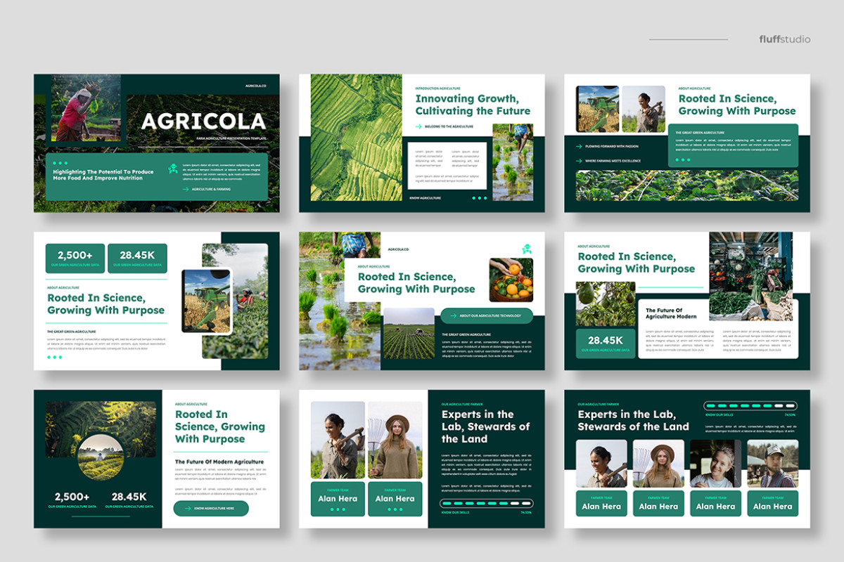 Modern Agriculture Google Slides Template | Nulivo Market
