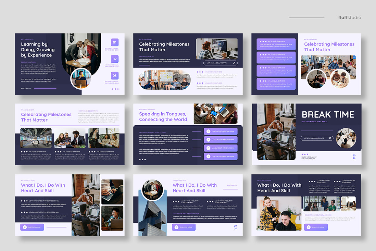 Resume & Portfolio Google Slides Template | Nulivo Market