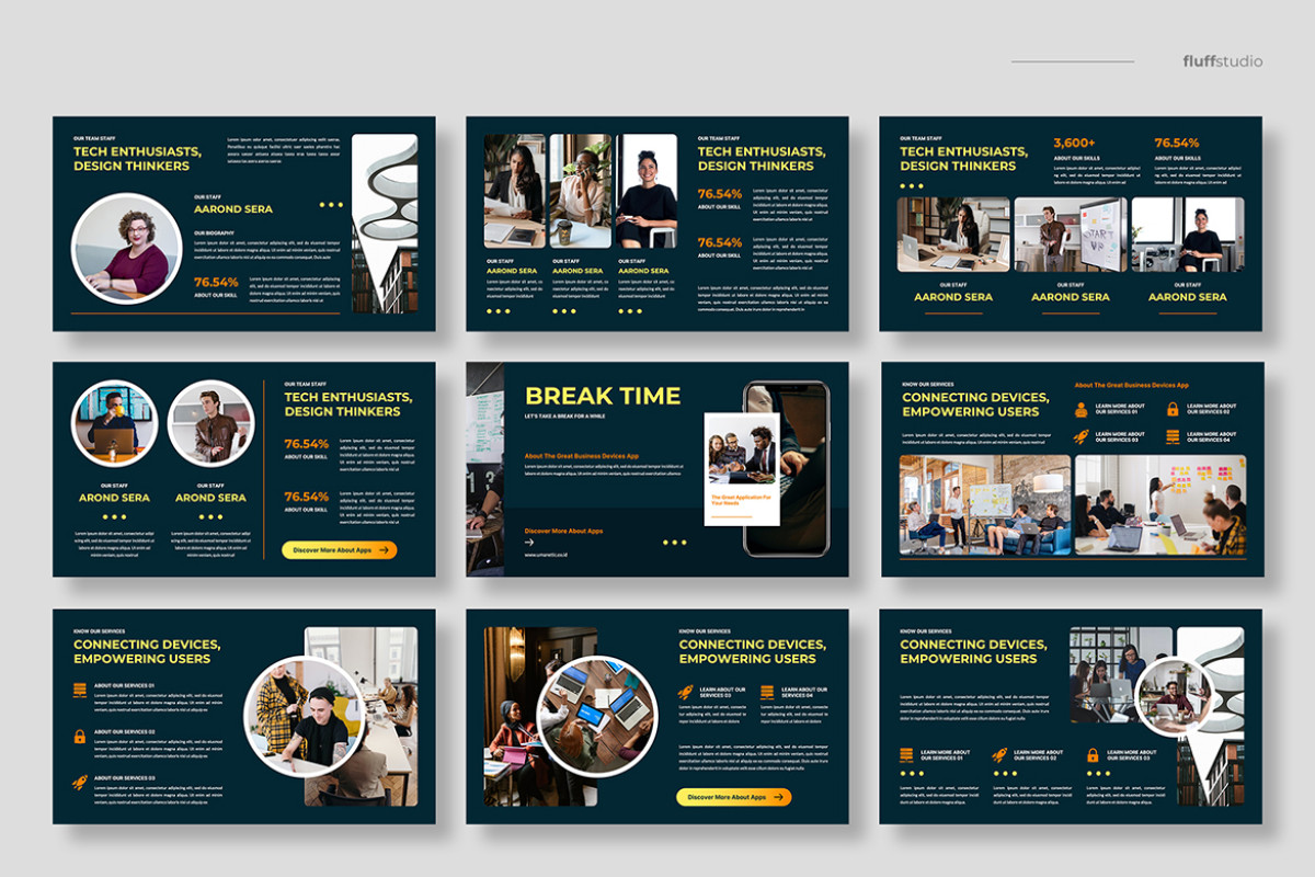 Mobile App Powerpoint Template | Nulivo Market