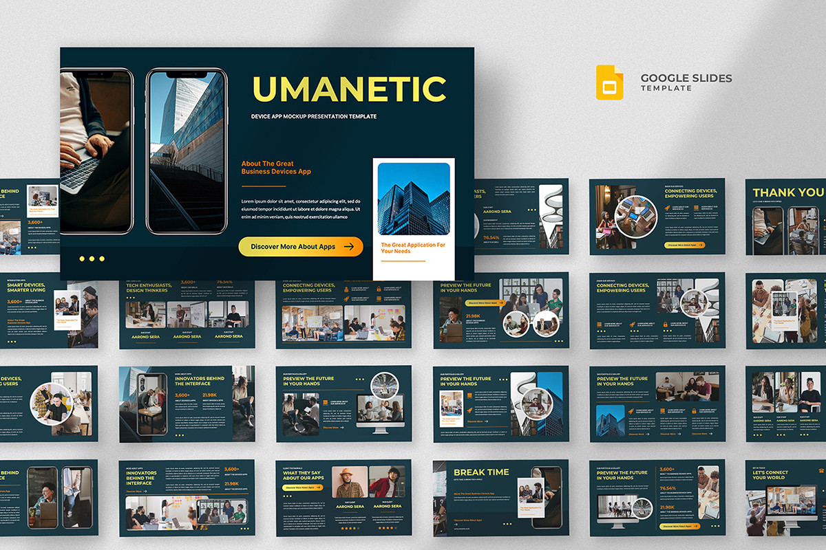Mobile App Google Slides Template | Nulivo Market