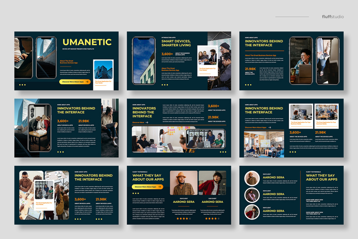 Mobile App Google Slides Template | Nulivo Market