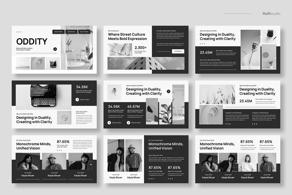 Black & White Google Slides Template | Nulivo Market
