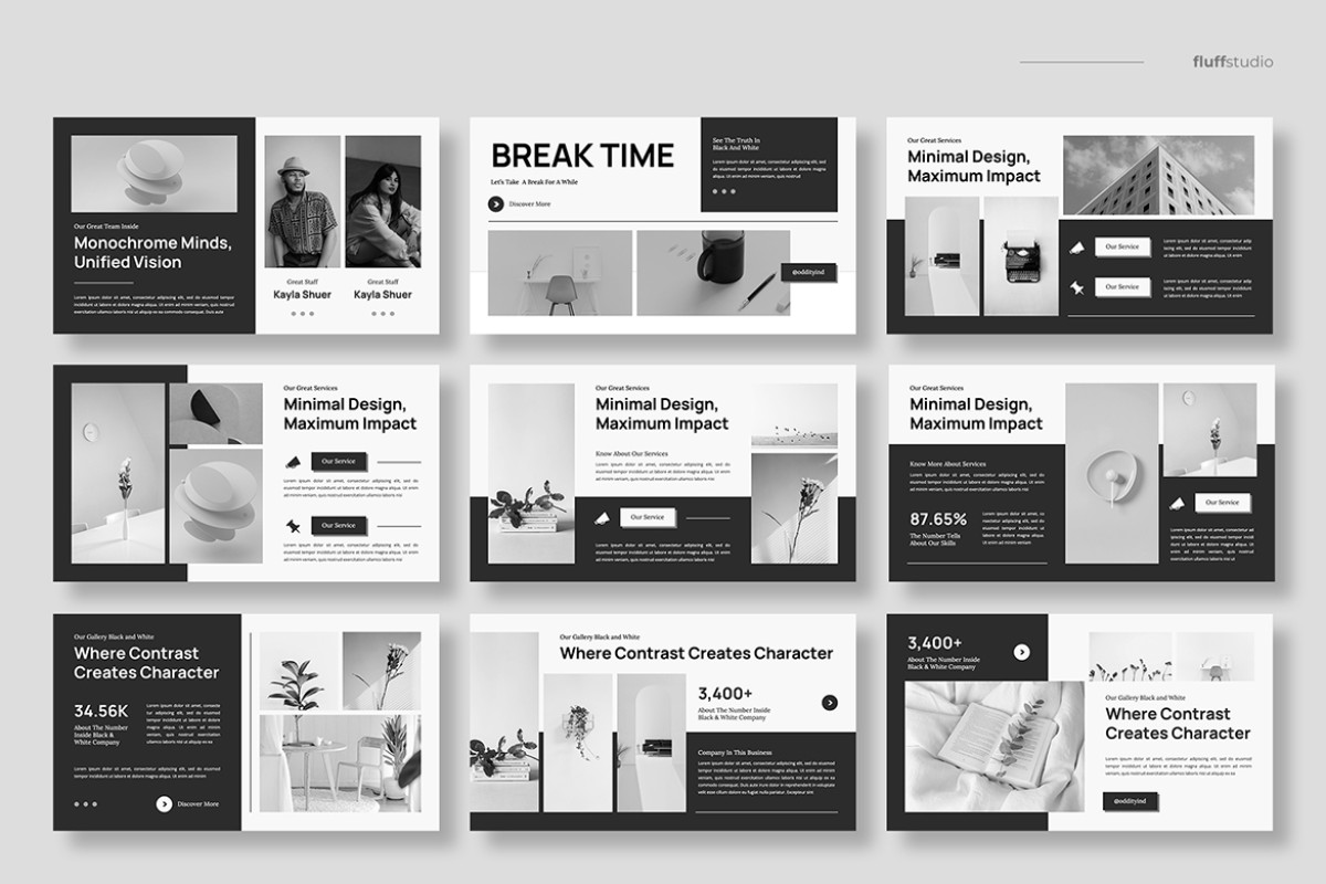 Black & White Google Slides Template | Nulivo Market